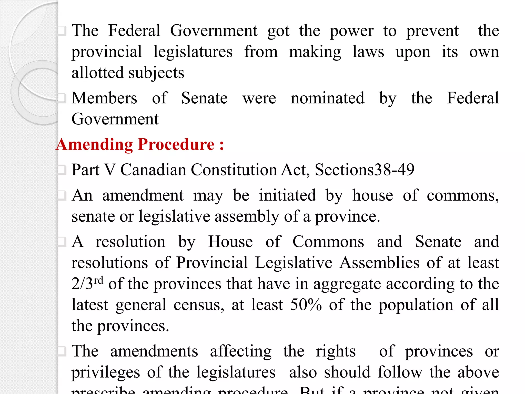 Federalism in canada | PPTX