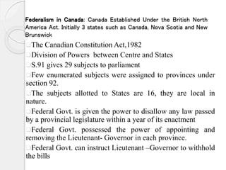 Federalism in canada | PPT