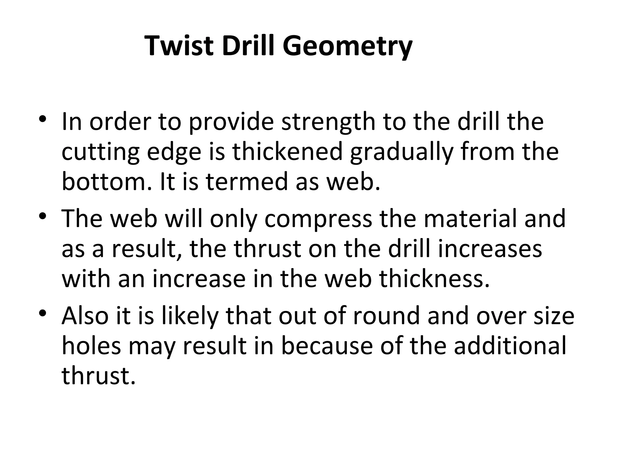Geometry of Milling cutter's and Twist drills | PPT