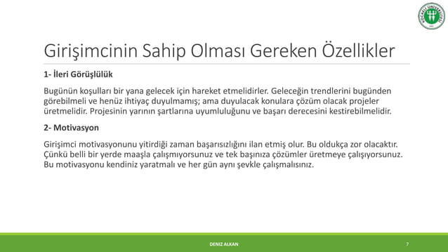 Girisimcilik Nedir? | PPT
