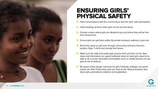 Girl effect: creating safe spaces for girls | PDF