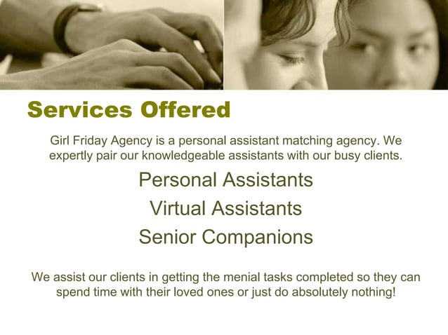 Girl friday agency presentation | PPT