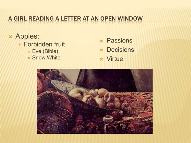 Girl reading a letter by an Open Window | PPT