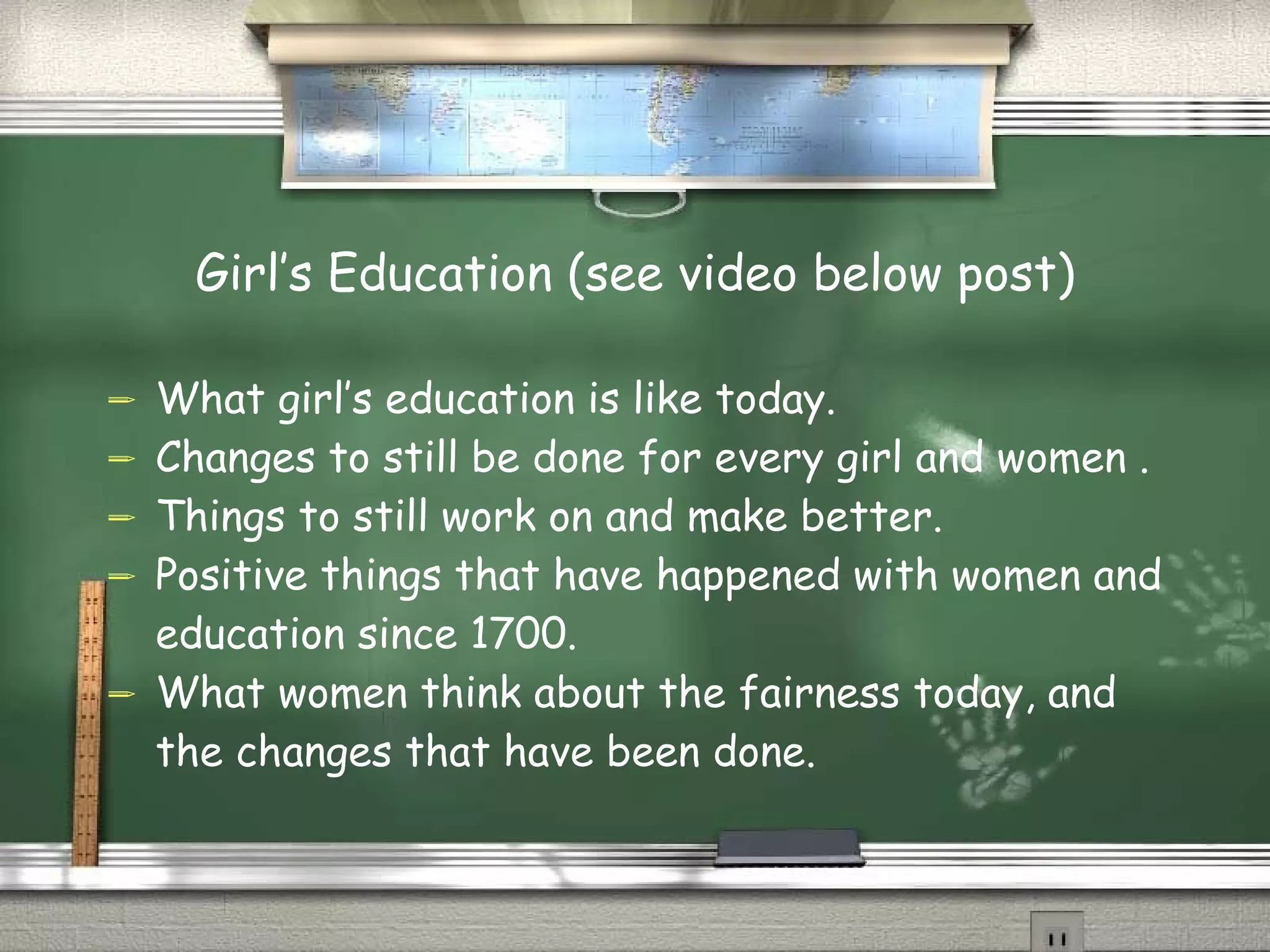 Girls And Womens Education Back Then | PPT