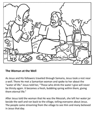 Samaritan Woman Coloring Page