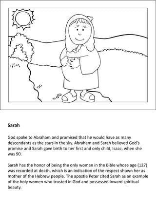 Abraham And Sarah Bible Coloring Pages