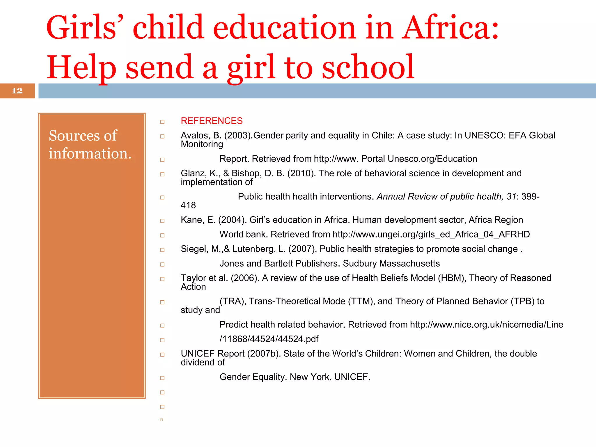 Girl's child education | PPTX