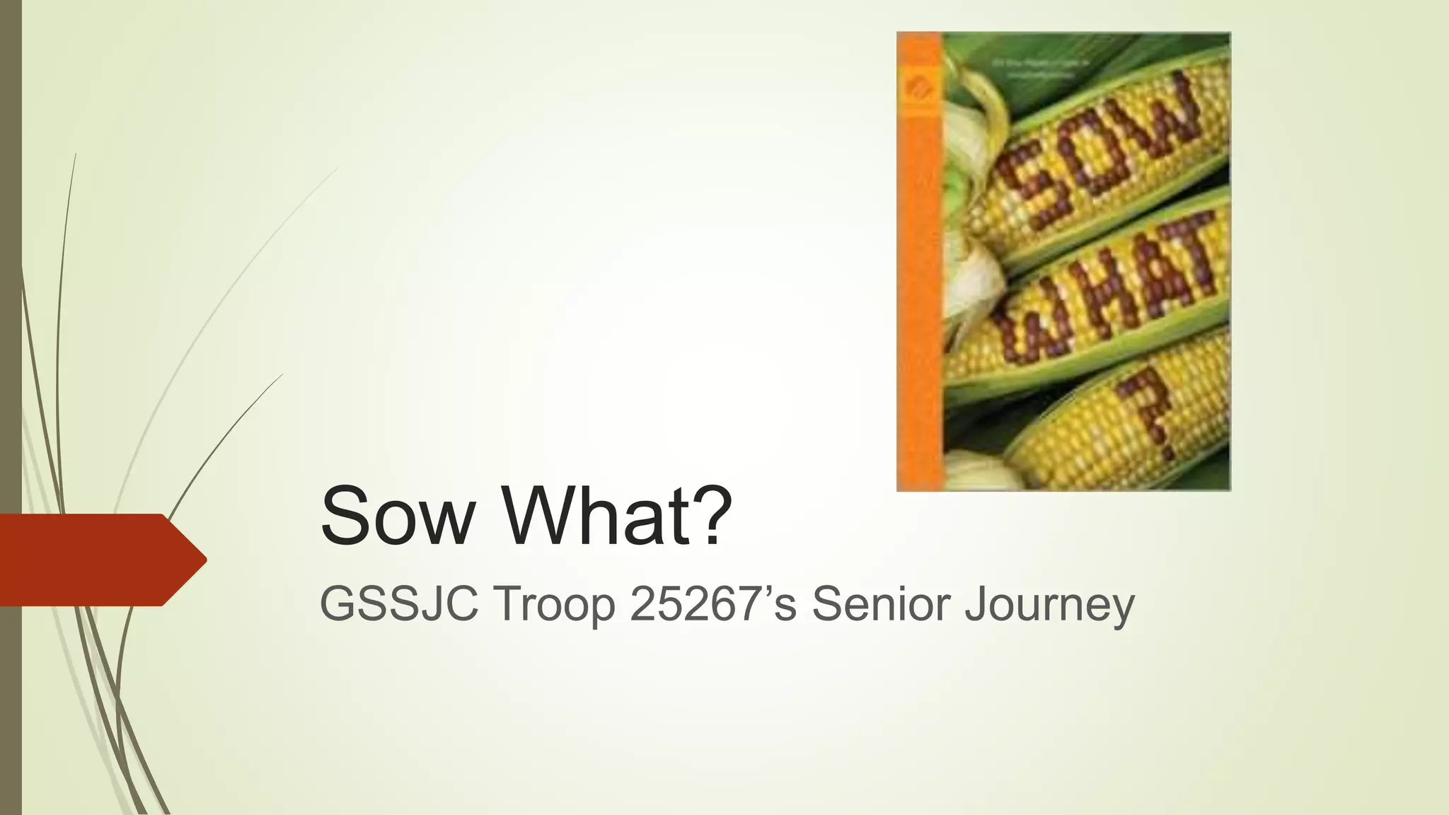 Girl Scout Senior Troop 25267 Sow What? Presentation | PPTX