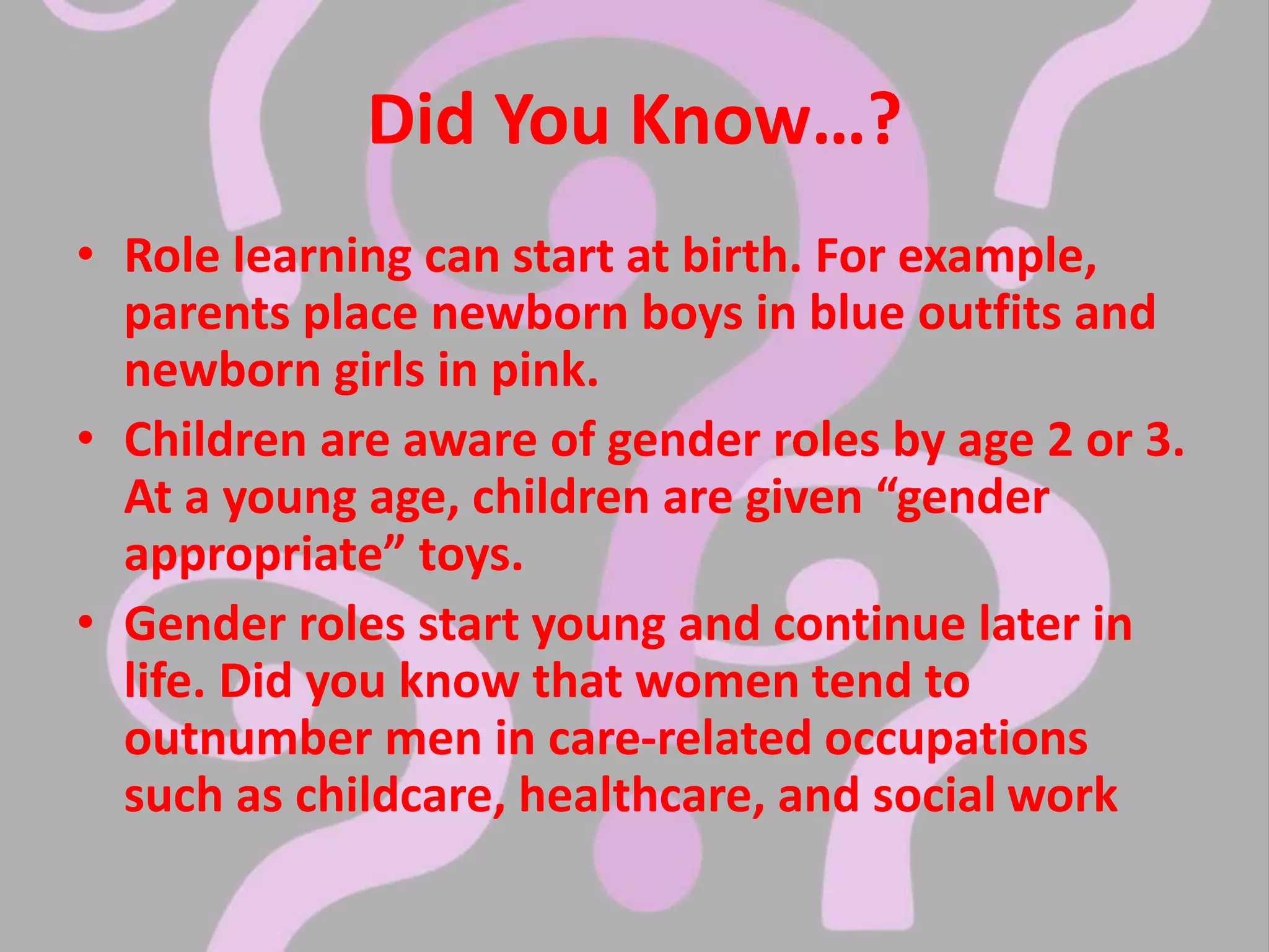 Girls Group Lesson: Gender roles | PPTX