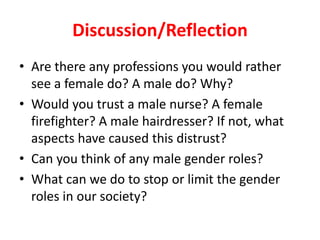 Girls Group Lesson: Gender roles | PPTX