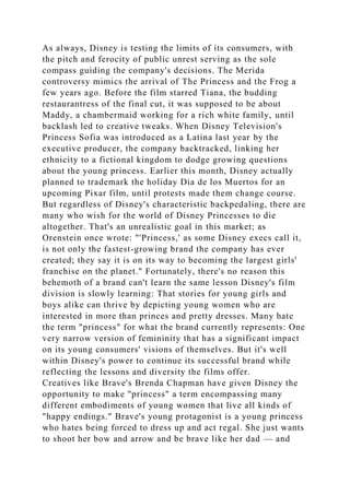 Girls on Film The real problem with the Disney Princess brandMo.docx