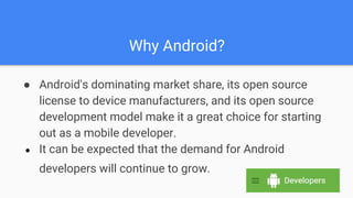 Getting started as an android developer | PPT