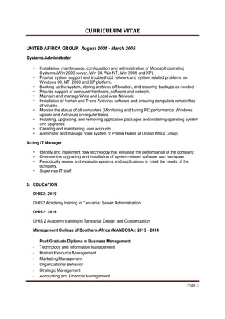 Girma Tadesse CV | PDF