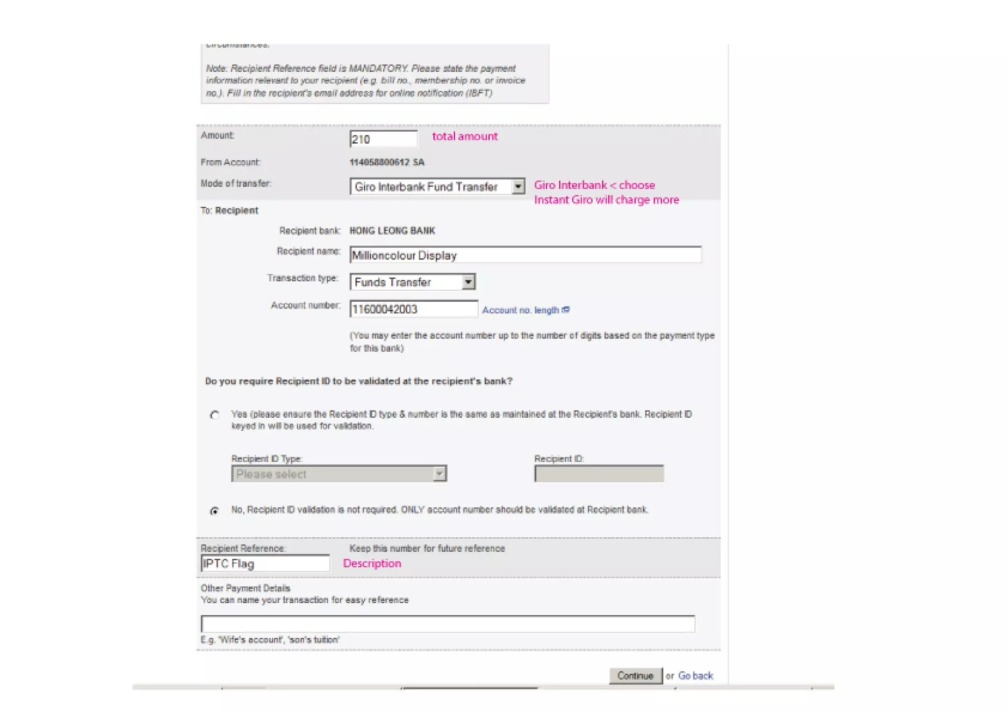 MayBank GIRO Interbank Transfer Guide | PDF