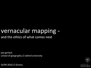 Vernacular Mappings | PPT