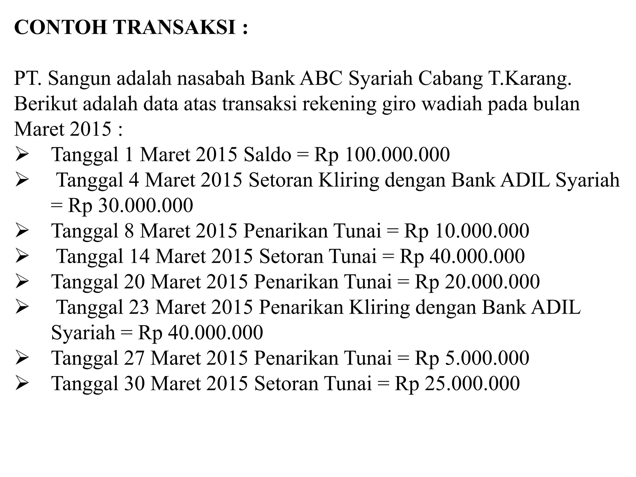 Giro wadiah teori dan tata cara perhtiungan giro wadiah | PPT