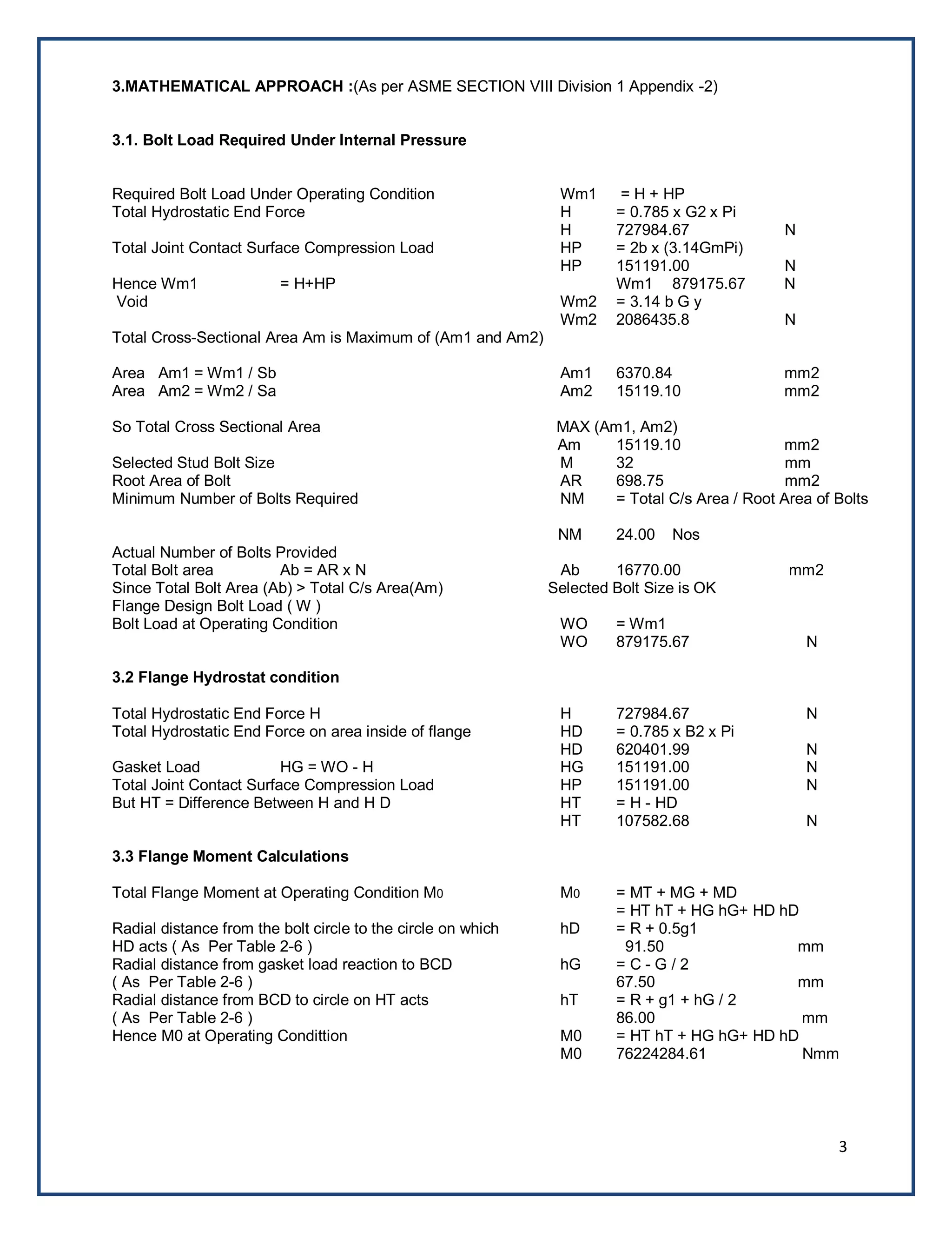 Girth flange load calculation using by fea techniques | PDF