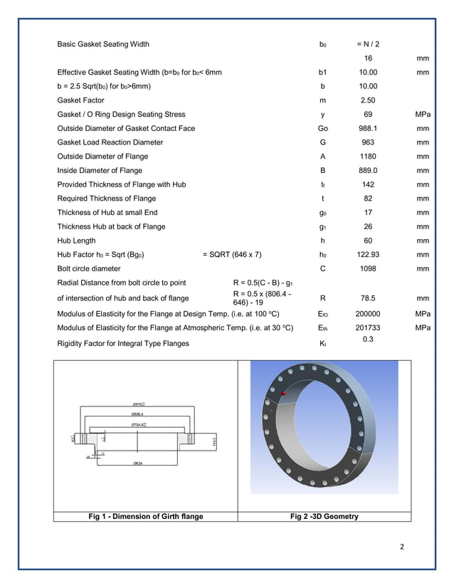 Girth flange load calculation using by fea techniques | PDF