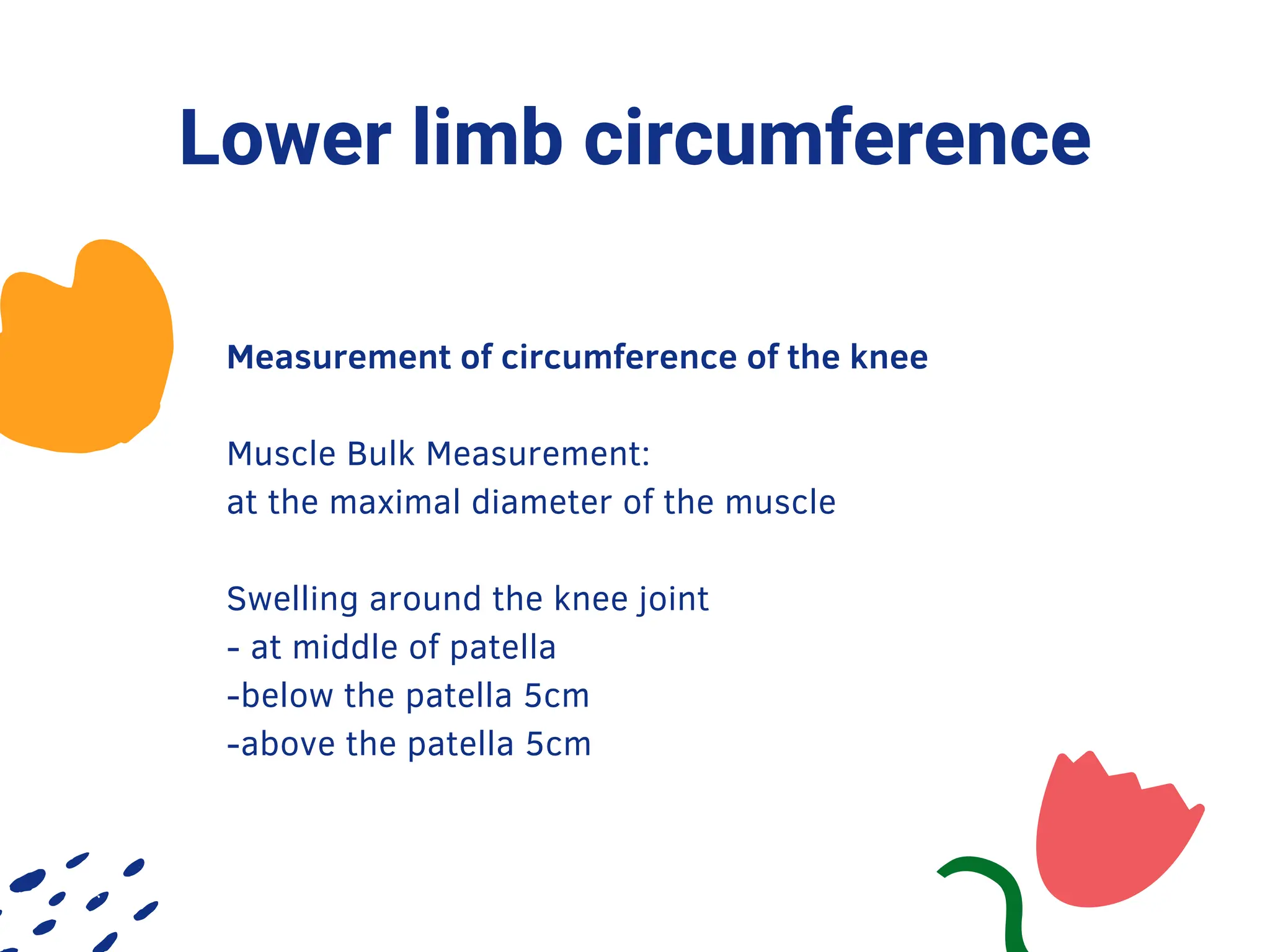 Girth measurement By Dr. Sachi mevada (Masters in Physiotherapy of ...