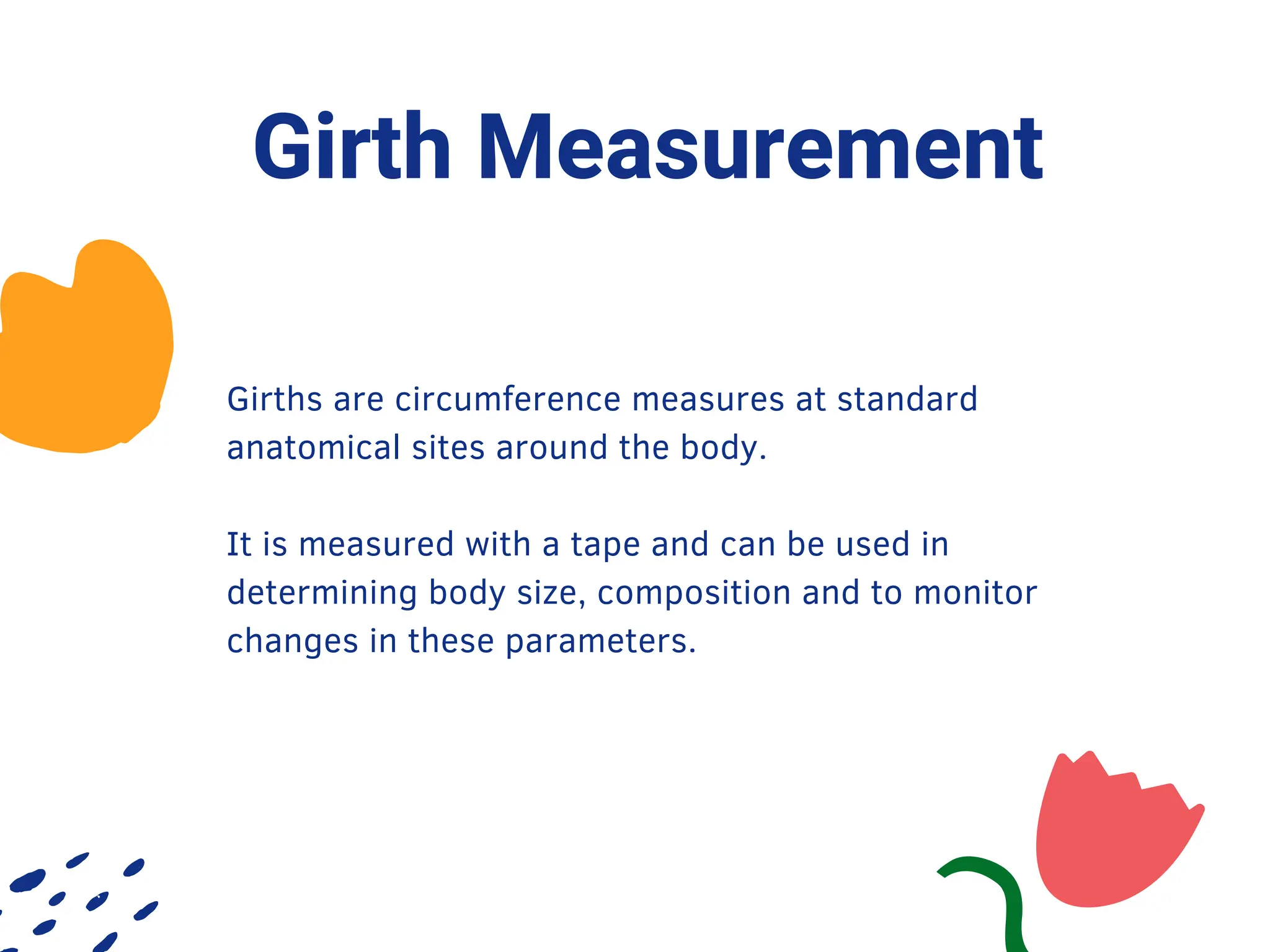 Girth measurement By Dr. Sachi mevada (Masters in Physiotherapy of Cardio-pulmonary disorders ...