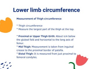 Girth measurement By Dr. Sachi mevada (Masters in Physiotherapy of ...