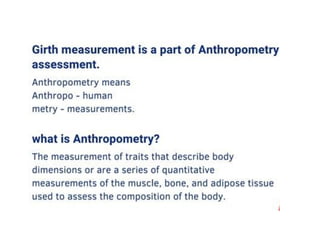 MEASUREMENT OF MUSCLE GIRTH PPT | PPTX