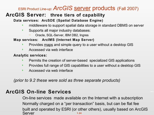 Introduction to GIS systems | PPT | Databases | Computer Software and Applications