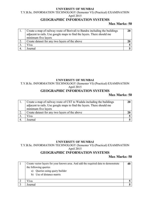 GIS Practical Slip Questions --2016 | PDF | Databases | Computer ...