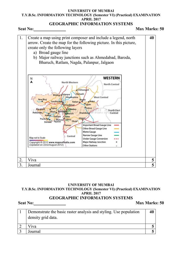 Geographic Information sysytem (2017) PracticalNew Slip --Mumbai ...