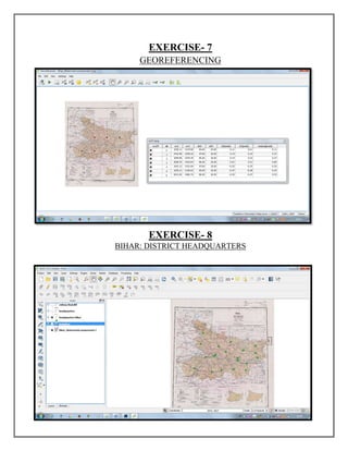 Geographical Information System (GIS) Georeferencing and Digitization, Bihar Thematic Map making ...