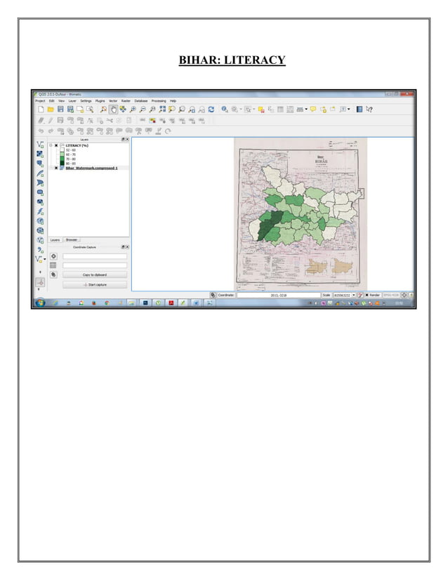 Geographical Information System (GIS) Georeferencing and Digitization, Bihar Thematic Map making ...