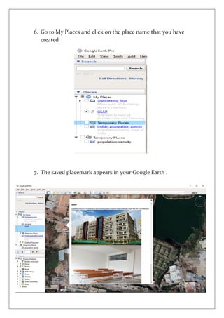 GIS - google earth -placemark - image overlay - screen overlay | PDF