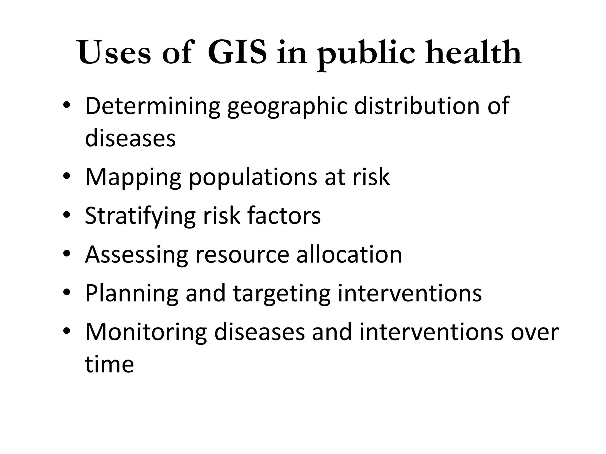 GIS in Health | PPTX