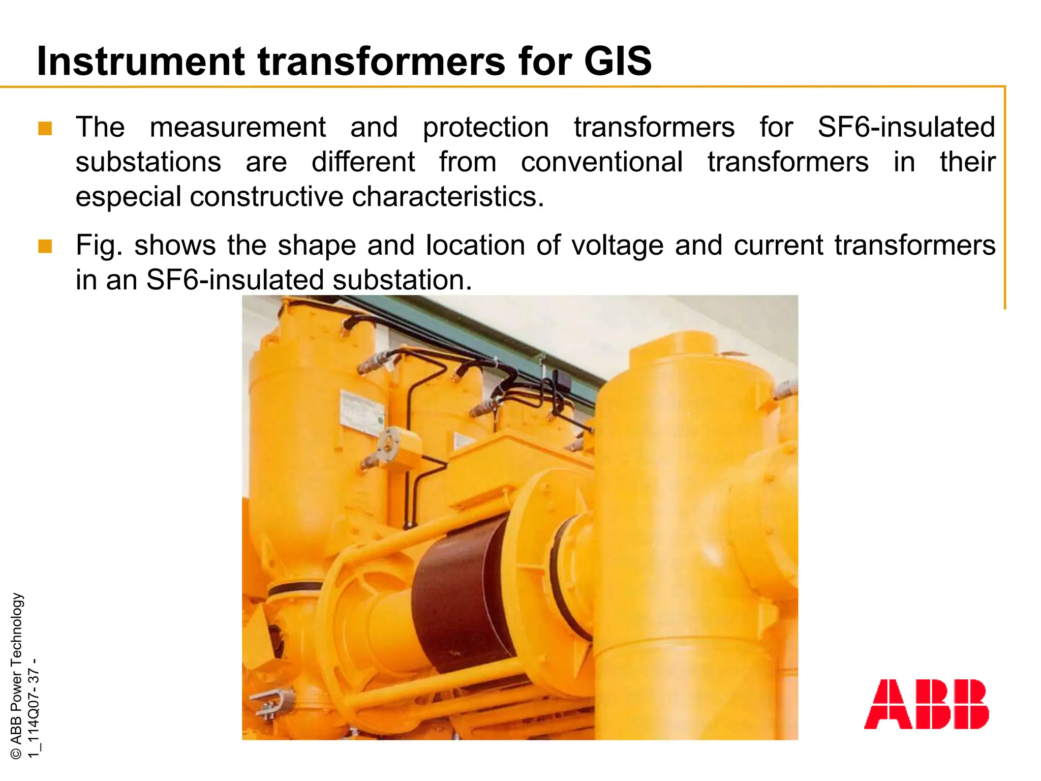 Gas Insulated Switch Gear ABB Presentation | PPT