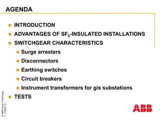 Gas Insulated Switch Gear ABB Presentation | PPT