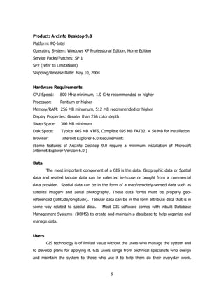 gis based document for apparture radar analysis | PDF