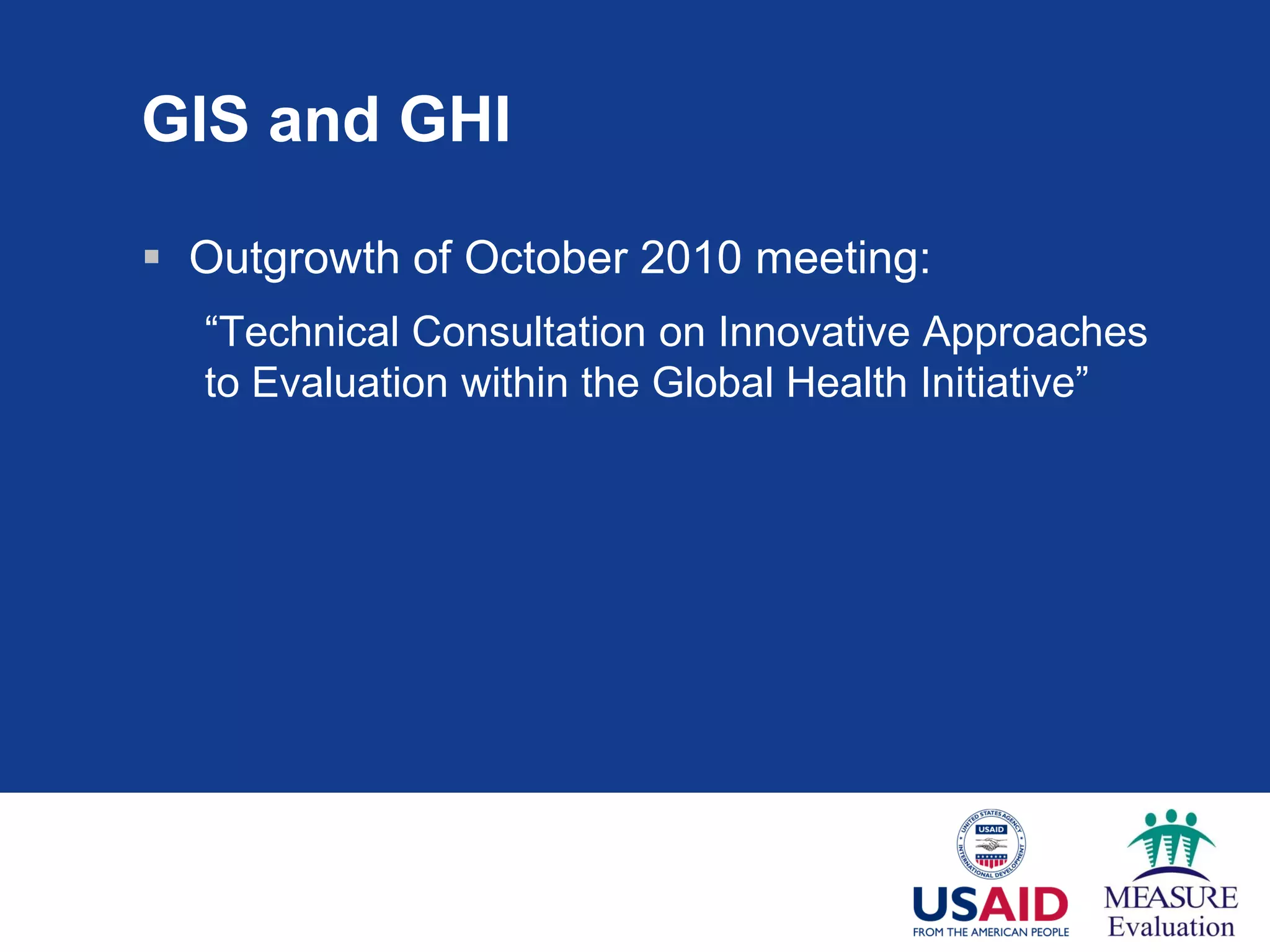 Geographic Information Systems Working Group Meeting Overview | PDF