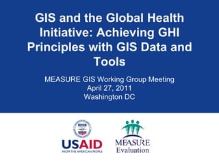 Geographic Information Systems Working Group Meeting Overview | PDF