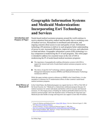GIS and Medicaid Modernization | PDF