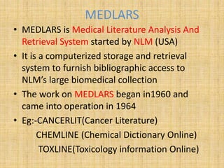 Gis biosis,medline and medlars | PPTX