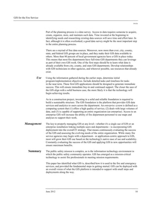 GIS for the Fire Service | PDF