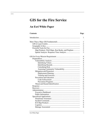 GIS for the Fire Service | PDF