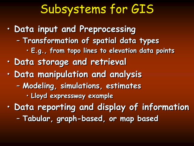 Gis Intro Lectureppt Free Download