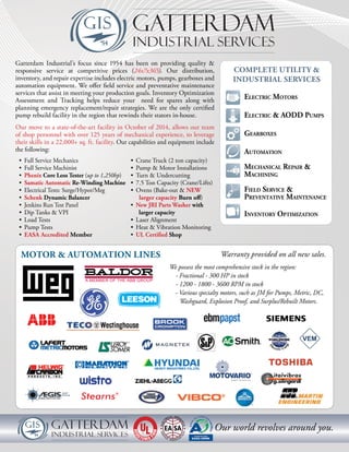 Gatterdam Industrial Services Line Card | PDF