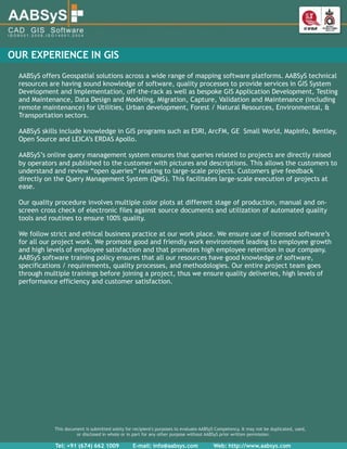 AABSyS IT offers GIS services | PDF