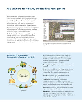 GIS Solutions for Highway and Roadway Management | PDF