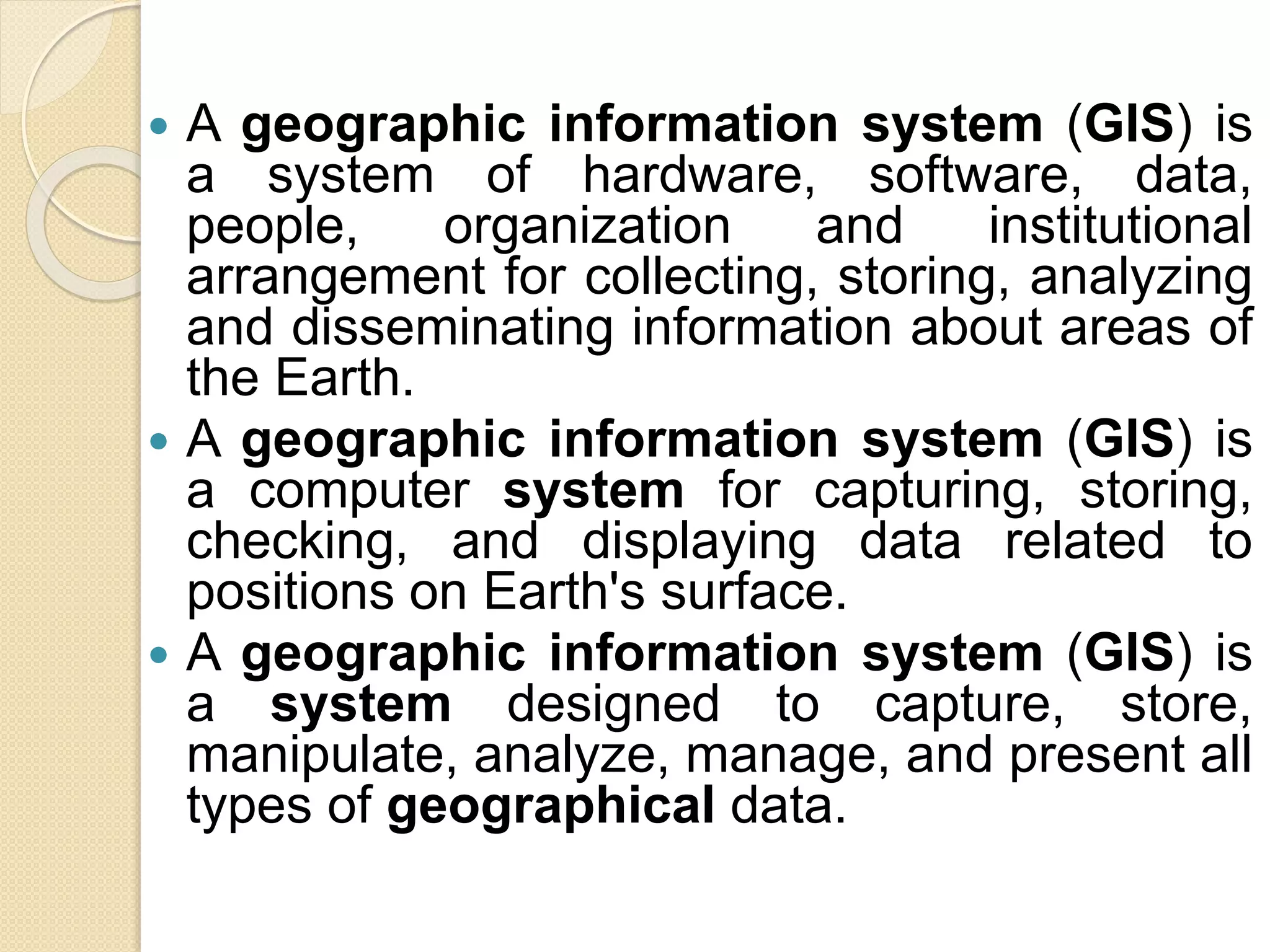 Fundamentals of GIS | PPTX