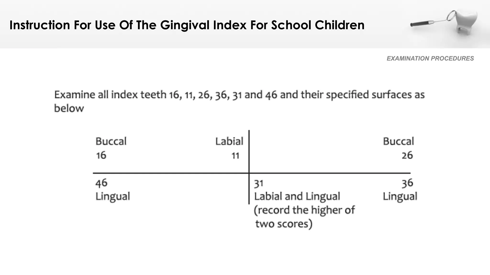 Gingival Index For Schoolchildren | PDF