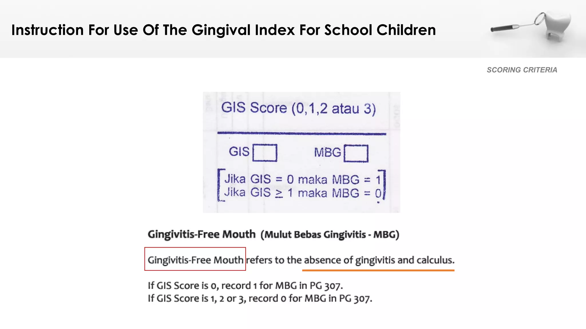 Gingival Index For Schoolchildren | PDF