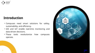 GIS & IoT Integration for Real-Time Smart Campus Monitoring | PPTX